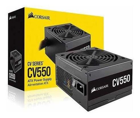 FONTE ATX CV550 550W COM CABO PFC ATIVO 80 PLUS BRONZE PRETO CORSAIR ...