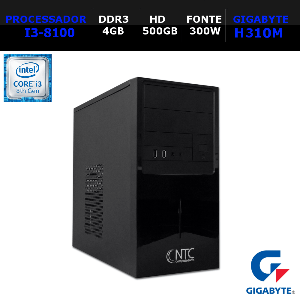 MICROCOMPUTADOR NTC PC I3 4120 (I3-8100/4GB/HD500GB/300W/DDR4) - Play ...